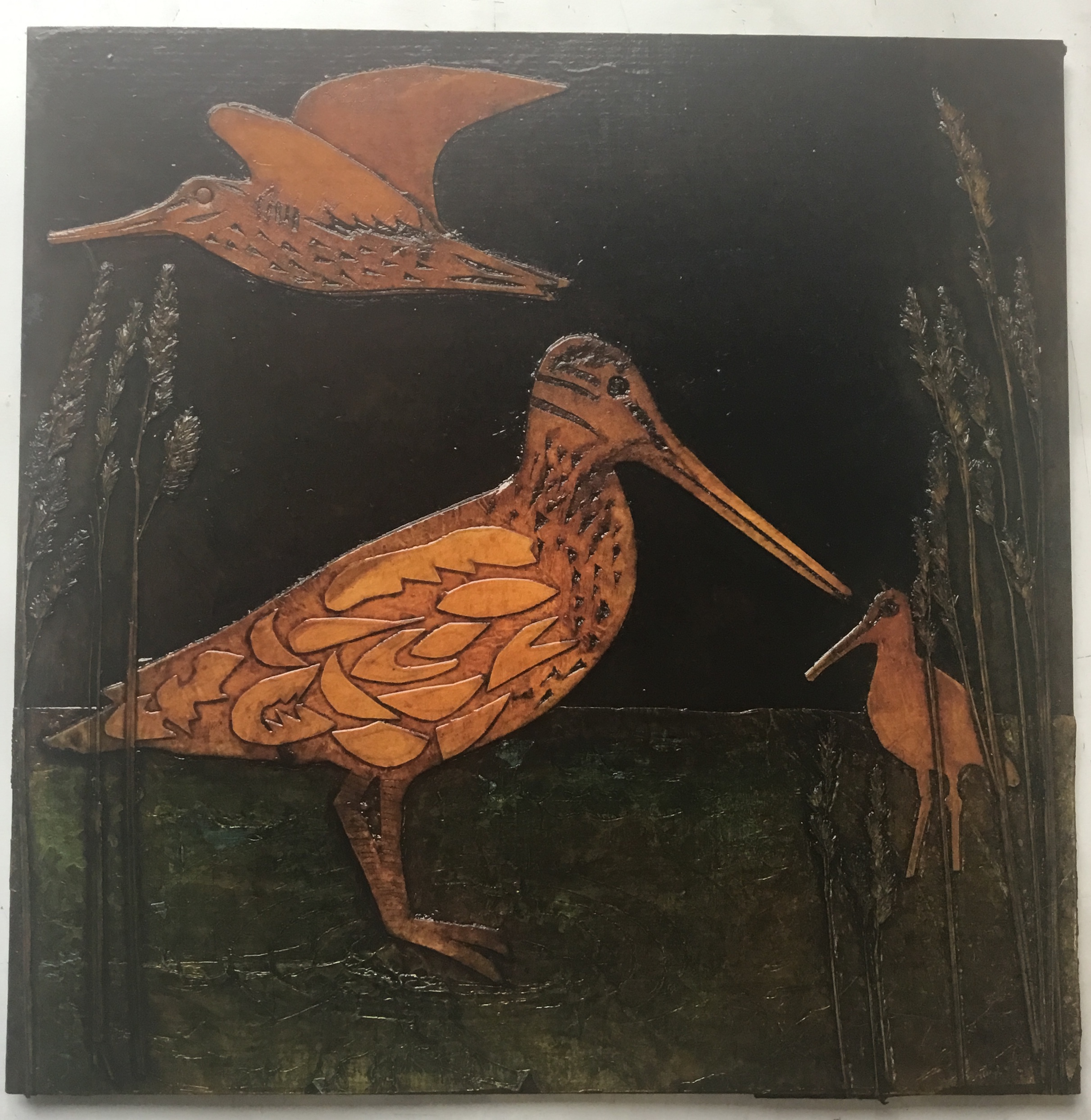 Bird Collagraphs – Britt Gow